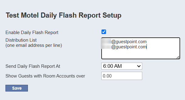 Daily Flash Report